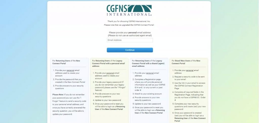 Tutorial: CGFNS Connect New User Registration Guide - CGFNS ...
