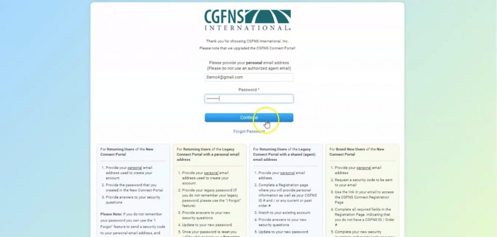 Tutorial: CGFNS Connect New User Registration Guide - CGFNS ...