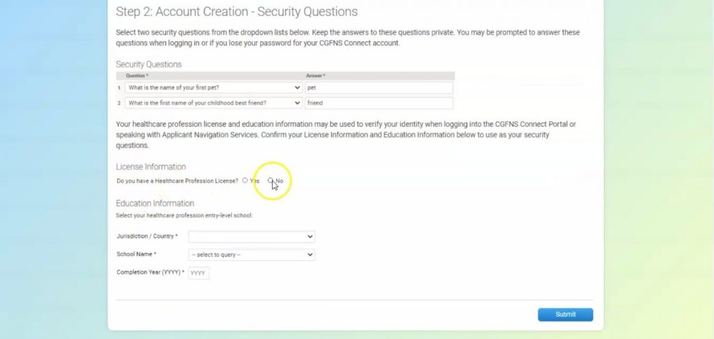 Tutorial: CGFNS Connect Returning Shared User Registration Guide ...