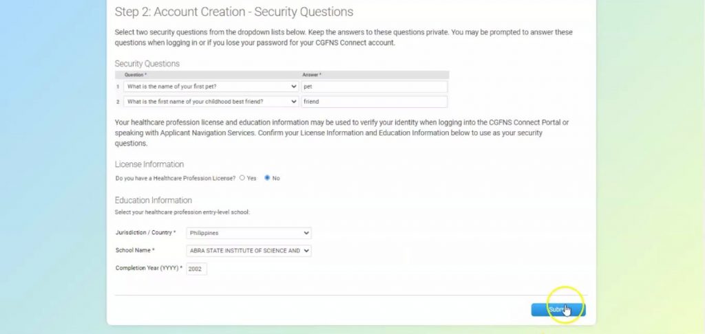 Tutorial: CGFNS Connect Returning Shared User Registration Guide ...